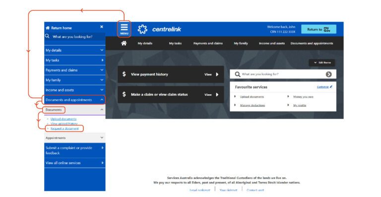 How to request a Centrelink Payment Detail Report | One Click Life